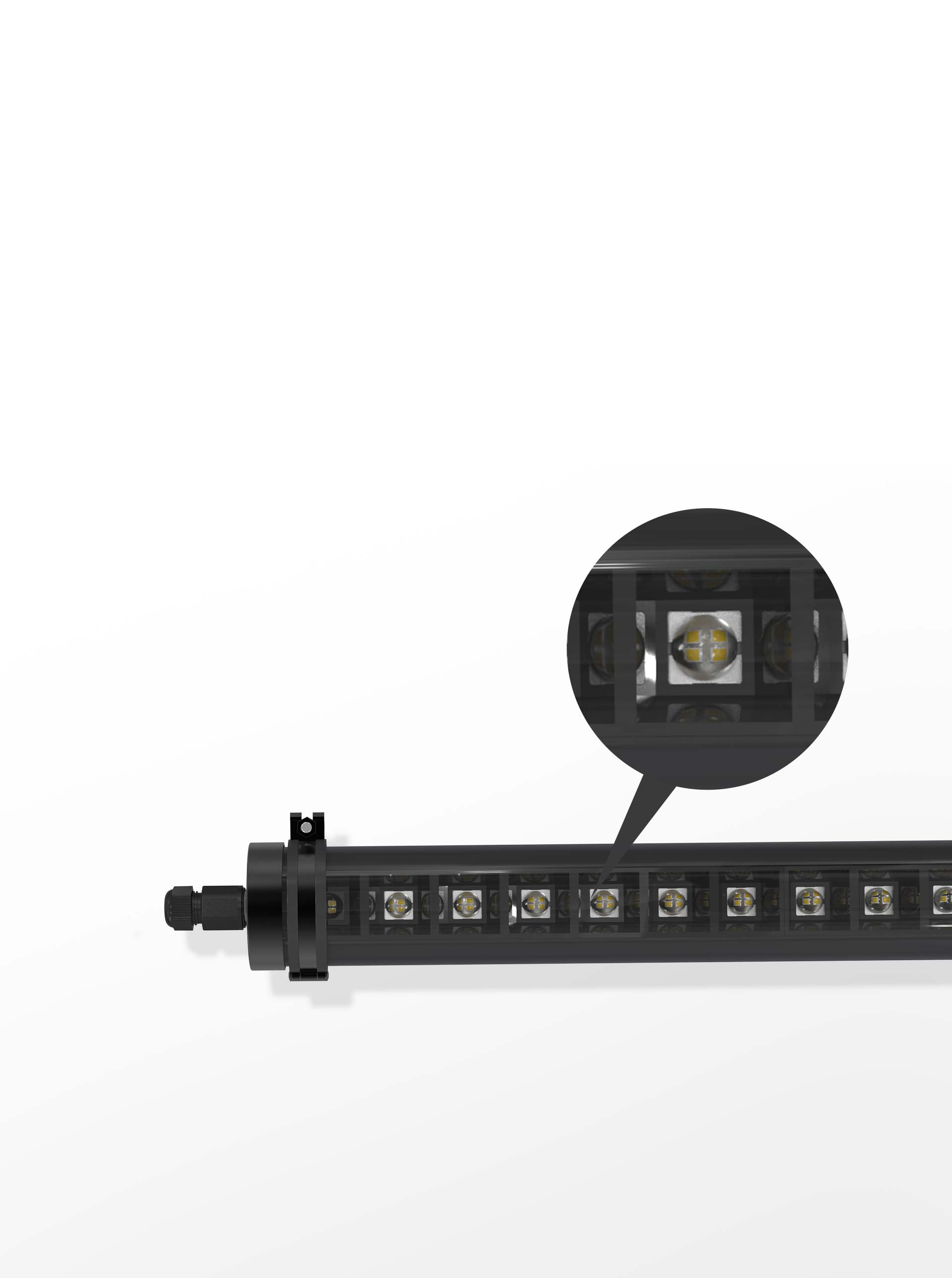 Tubular low glare UGR16 LED tri-proof light with anti-glare grille L9 ...