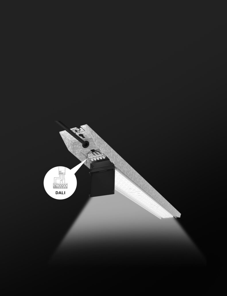 A light-dimmer version is available in Industrial Linear LED Light-1 | TUBU