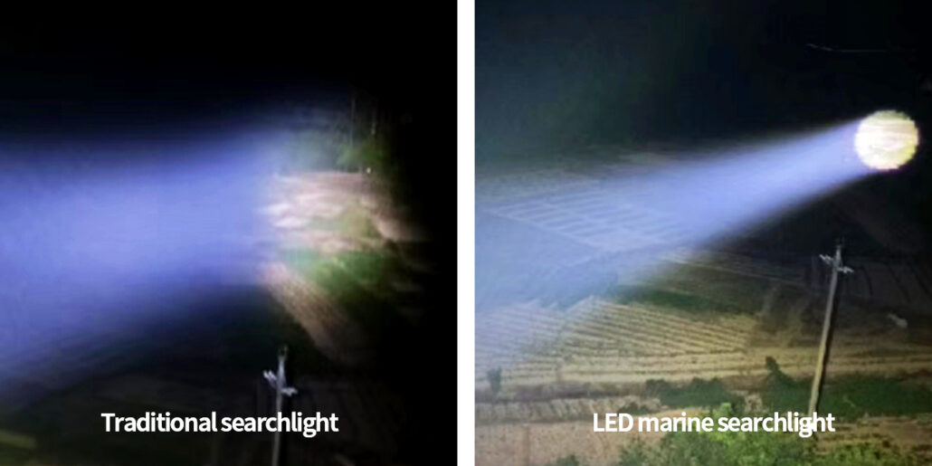 Best LED Marine Searchlight With 1 to 3 Mile Beam