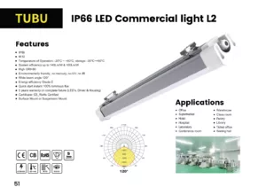 IP66 LED Commercial light L2 Specification | TUBU