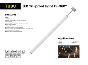 LED Tri-proof Light L9-360° Specification | TUBU
